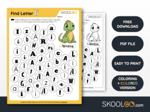 Find Letter A - Free Worksheet for Kids - SKOOLGO