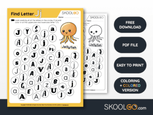 Find Letter A - Free Worksheet for Kids - SKOOLGO