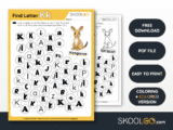 Find Letter A - Free Worksheet for Kids - SKOOLGO