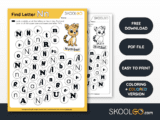 Find Letter N - Free Worksheet for Kids - SKOOLGO