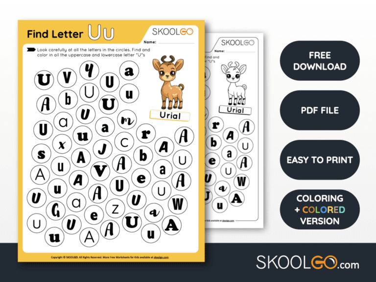 Find Letter I - Free Worksheet for Kids - SKOOLGO