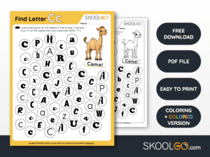 Find Letter A - Free Worksheet for Kids - SKOOLGO