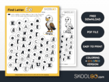 Find Letter E - Free Worksheet for Kids - SKOOLGO
