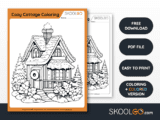 Cozy Cottage Coloring - Free Worksheet for Kids - SKOOLGO