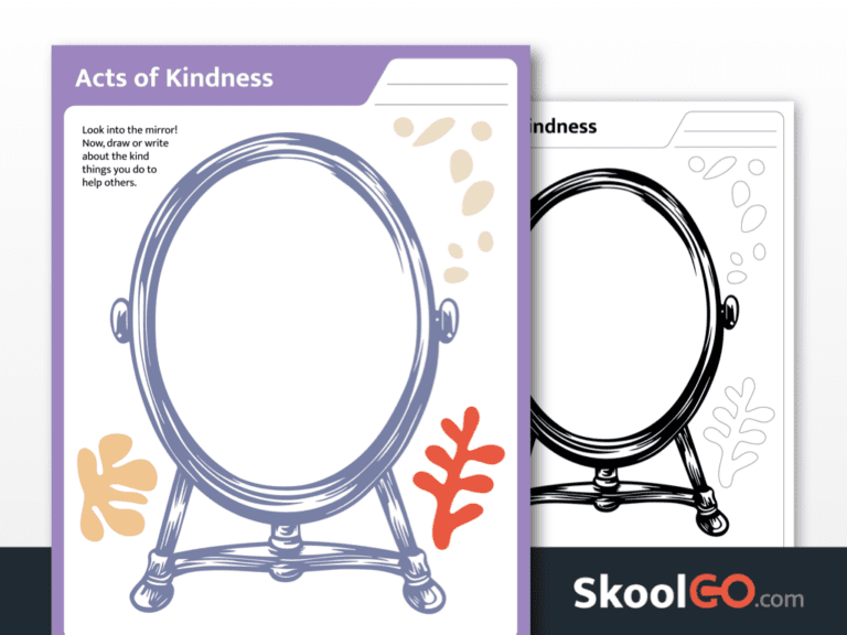 Free Acts of Kindness Worksheet for Pre-School to 2nd Grade