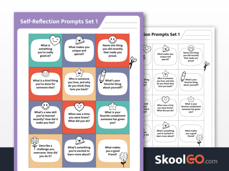 Free Self-Reflection Worksheet for Kids - Set 1 - SKOOLGO