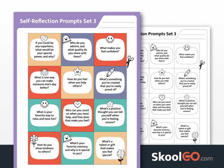 Free Self-Reflection Worksheet for Kids - Set 1 - SKOOLGO