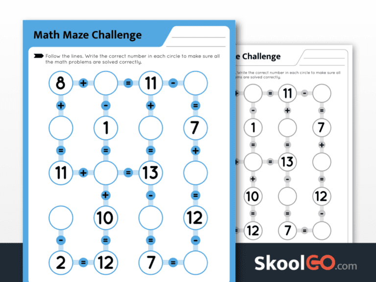 Free Printable Math Worksheets for Kids | PK-4 Learning - SKOOLGO