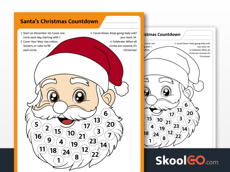 Free Santa’s Countdown Worksheet - Easy & Fun for Kids