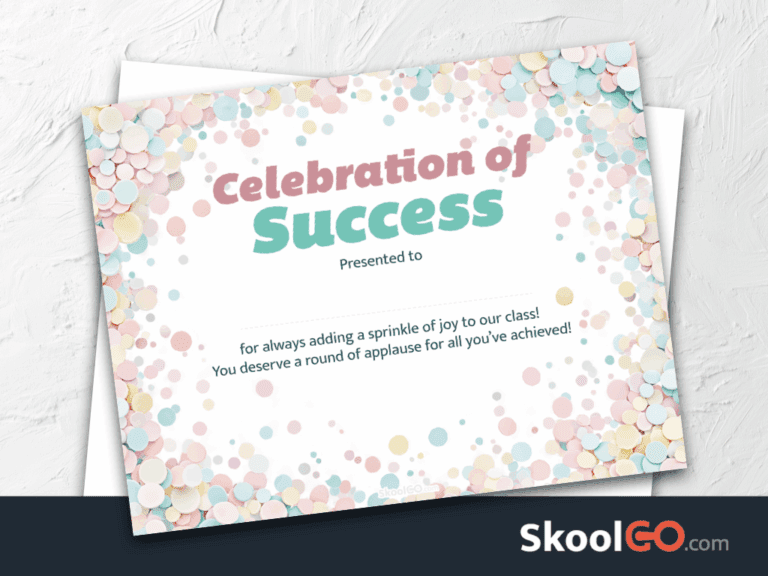 Free Celebration of Success Certificate Template (Printable PDF)