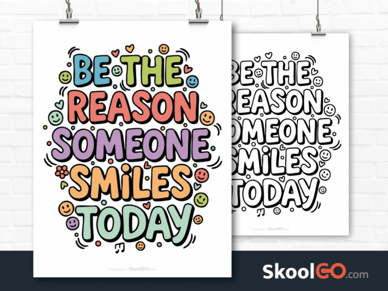 Be the Reason Someone Smiles Today Classroom Poster - SKOOLGO