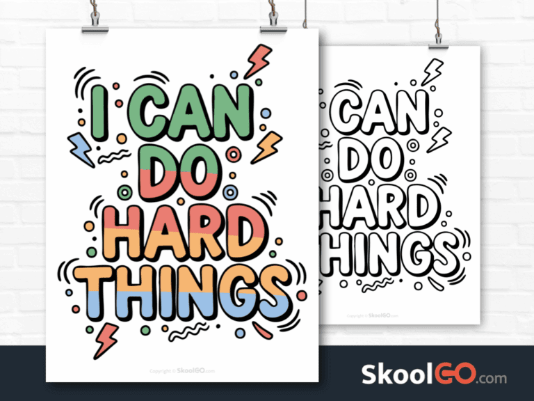 I Can Do Hard Things Classroom Poster - SKOOLGO