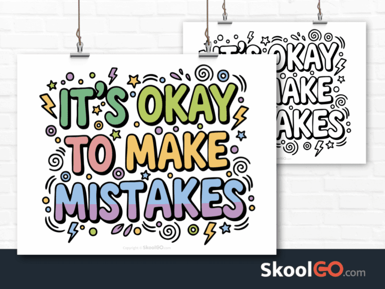 It’s Okay to Make Mistakes Classroom Poster - SKOOLGO