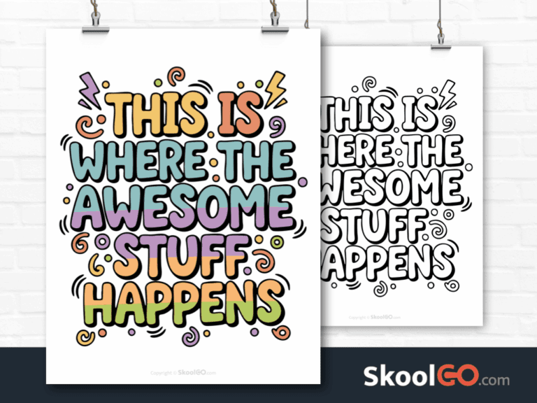 This Is Where the Awesome Stuff Happens Classroom Poster - SKOOLGO