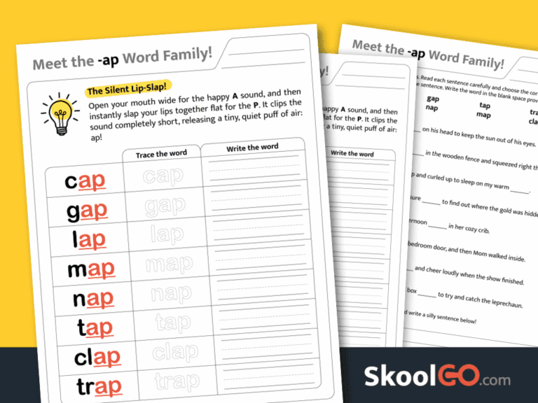 Word Family AP Phonics Worksheet - SKOOLGO
